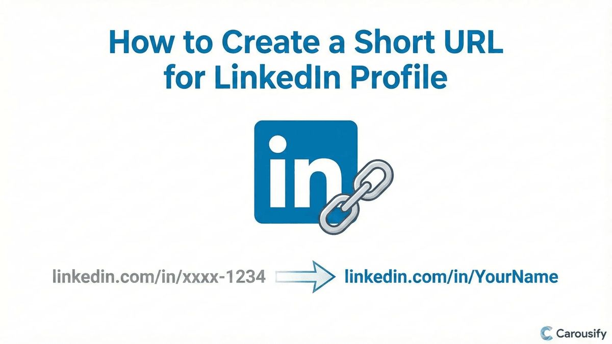 How to Create a Short URL for LinkedIn Profile - Carousify