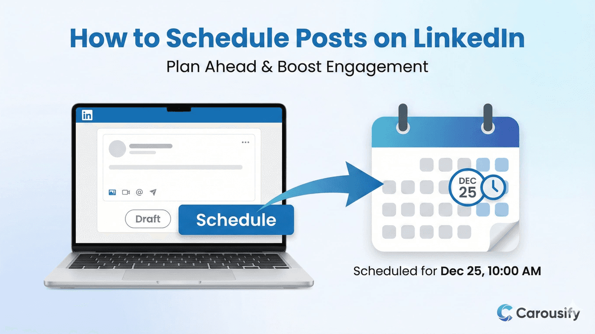How to Schedule Posts on LinkedIn – Complete Guide [2026] - Carousify